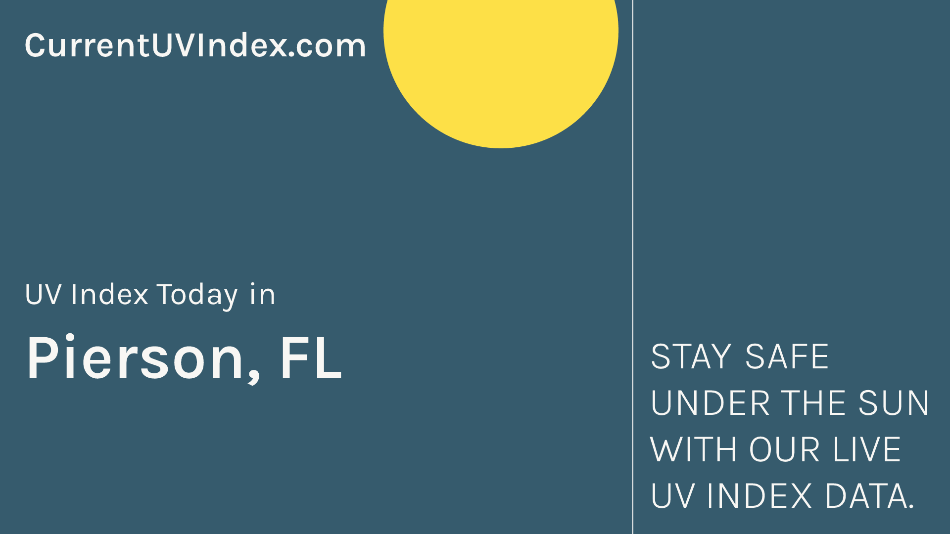 Pierson, FL: Current UV Index and Hourly Forecast