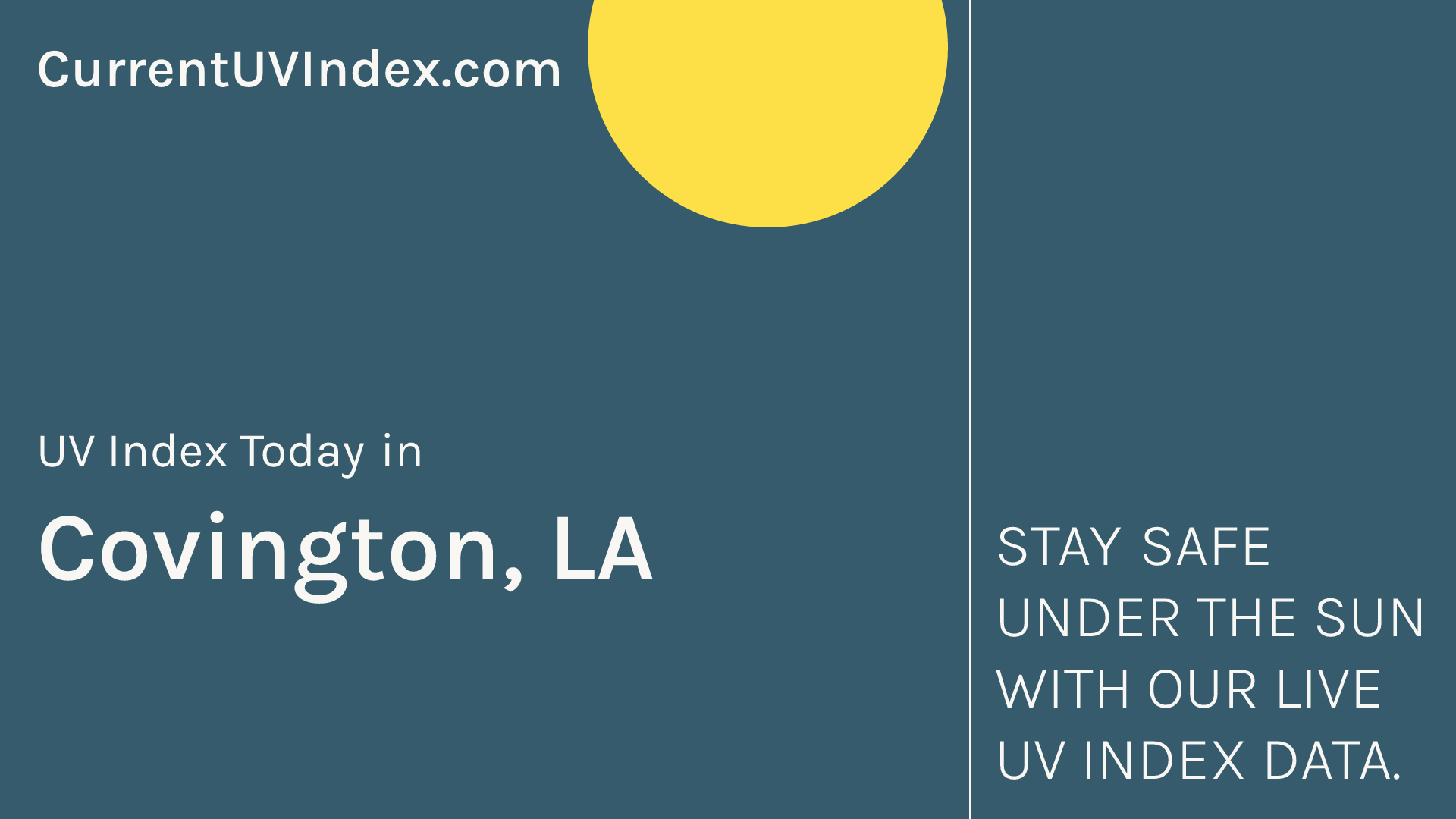 Covington, LA: Current UV Index and Hourly Forecast