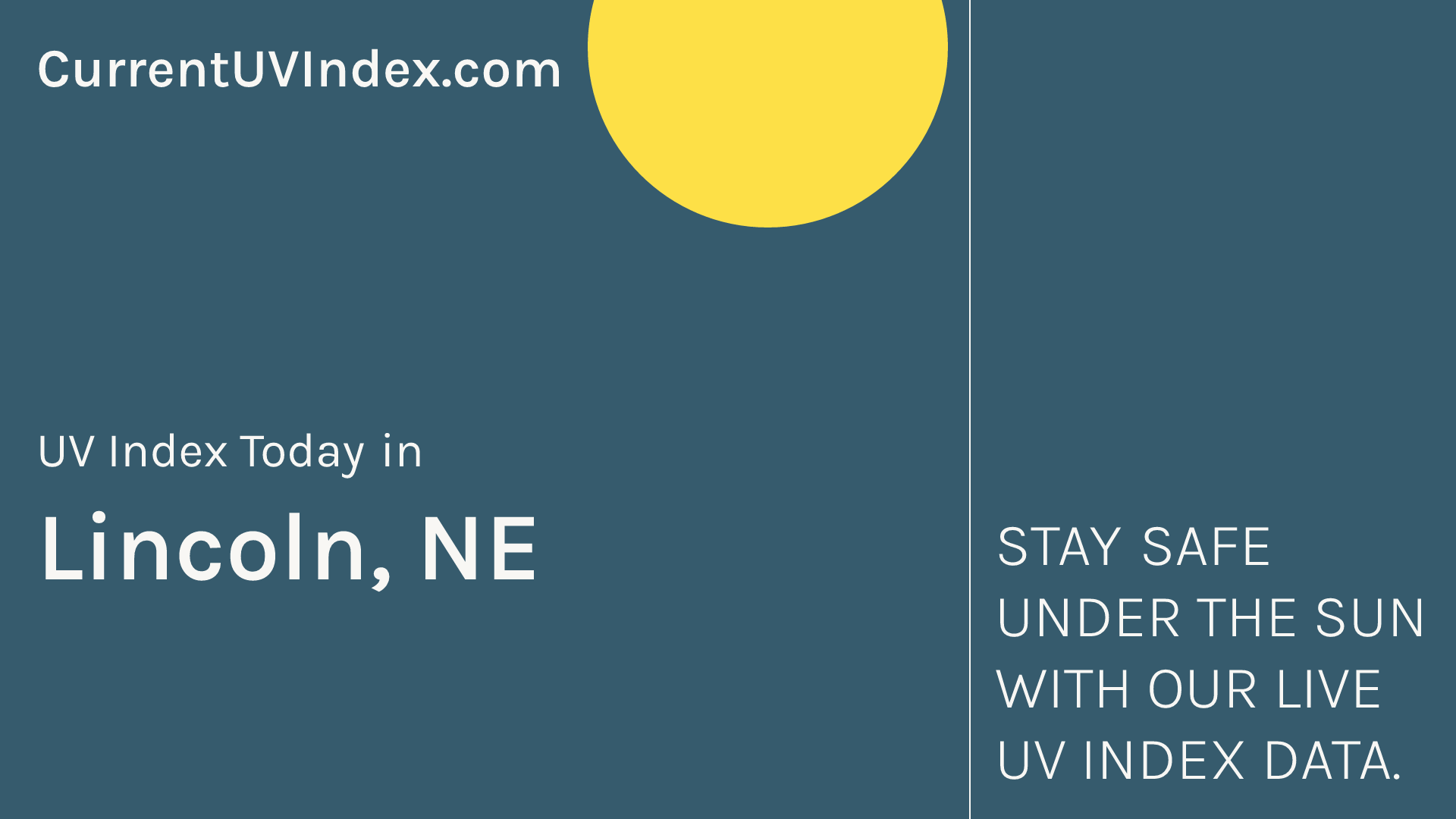 Lincoln, NE: Current UV Index and Hourly Forecast