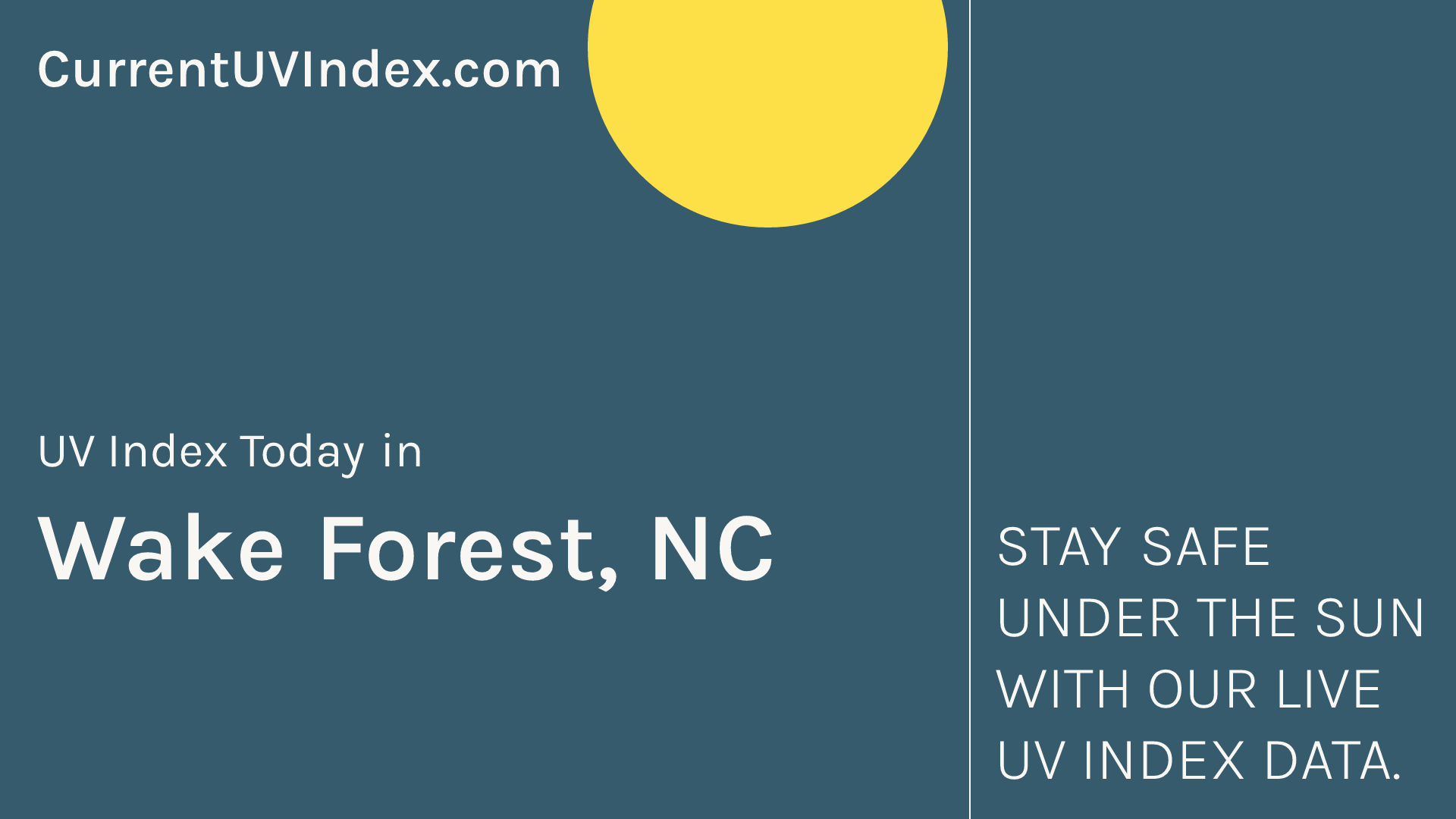 Wake Forest, NC: Current UV Index and Hourly Forecast