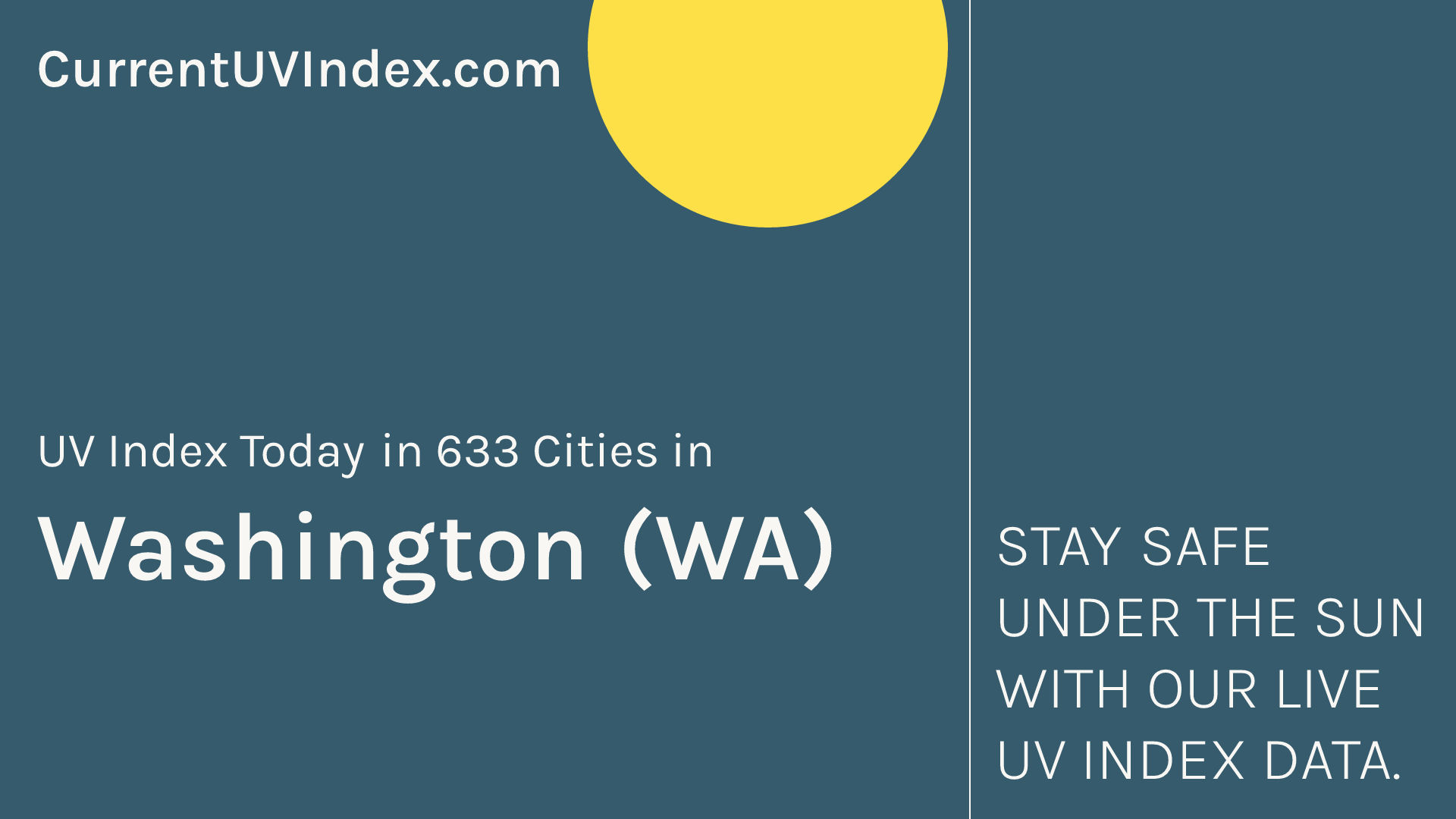 Washington (WA): Current UV Index and Hourly Forecast